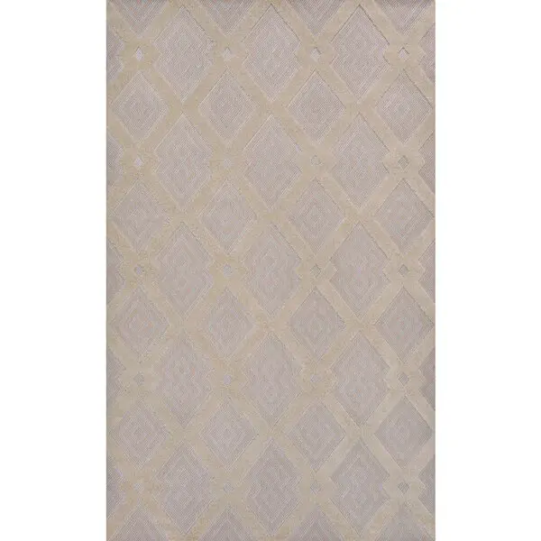 JONATHAN Y Duwun High-low Pile Ogee Trellis Tone-on-tone Indoor/outdoor Area Rug - Beige/gray