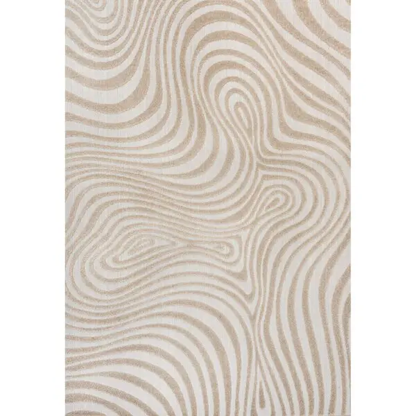 JONATHAN Y Maribo High-low Abstract Groovy Striped Indoor/outdoor Area Rug - Beige/cream