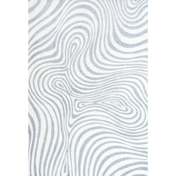 JONATHAN Y Maribo High-low Abstract Groovy Striped Indoor/outdoor Area Rug - Light Blue/ivory