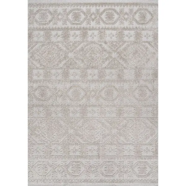 JONATHAN Y Citta High-low Pile Mediterranean Tile Indoor/outdoor Area Rug - Beige