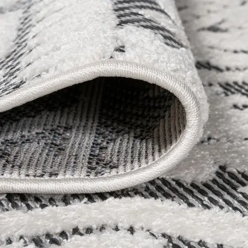 JONATHAN Y Citta High-low Pile Mediterranean Tile Indoor/outdoor Area Rug - White/black