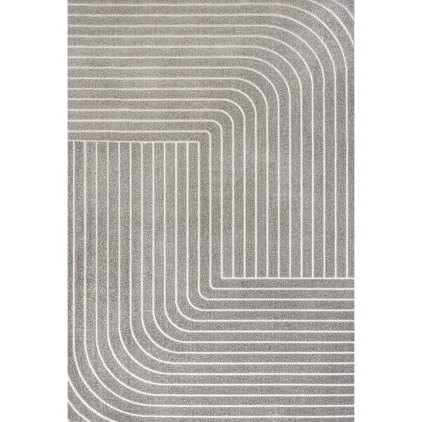 JONATHAN Y Odense High-low Minimalist Angle Geometric Indoor/outdoor Area Rug - Gray/ivory
