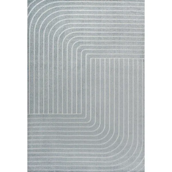 JONATHAN Y Odense High-low Minimalist Angle Geometric Indoor/outdoor Area Rug - Light Blue/cream