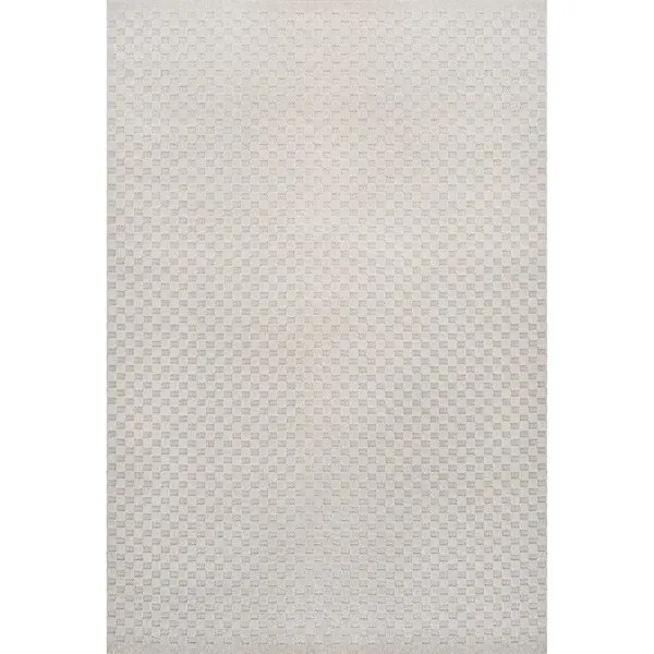 JONATHAN Y Finn High-low Modern Minimalist Checkered Monotone Indoor/outdoor Area Rug - Ivory/cream