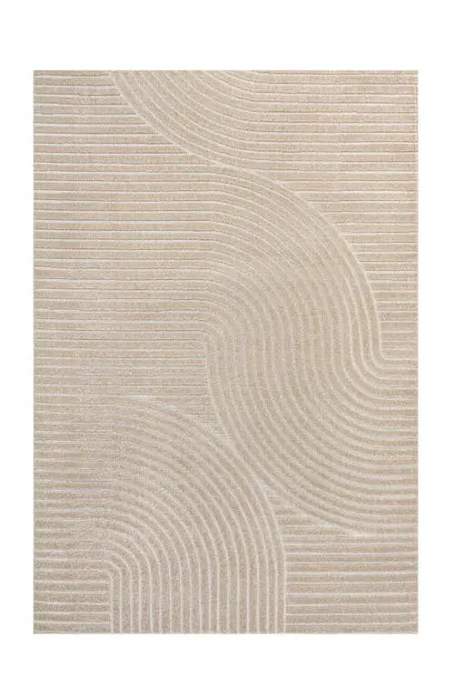 JONATHAN Y Hallie High-low Minimalist Curve Geometric Indoor/outdoor Area Rug - Beige/cream