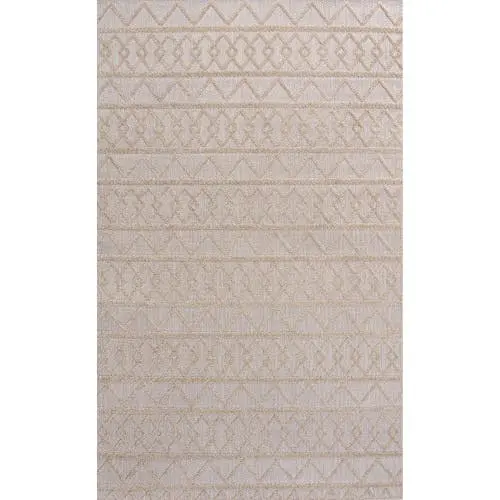 JONATHAN Y Aylan High-low Pile Knotted Trellis Geometric Indoor/outdoor Area Rug - Beige