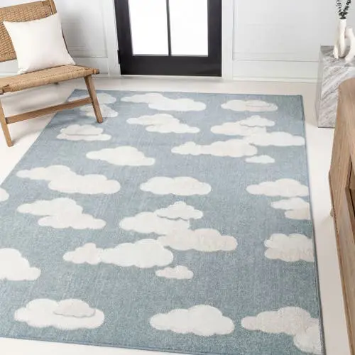 JONATHAN Y Hedwig High-low Youth Cloud Scandi Indoor/outdoor Rug