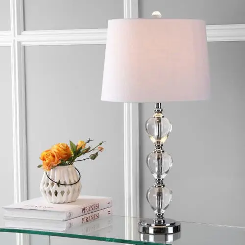 JONATHAN Y Cole Crystal Led Table Lamp