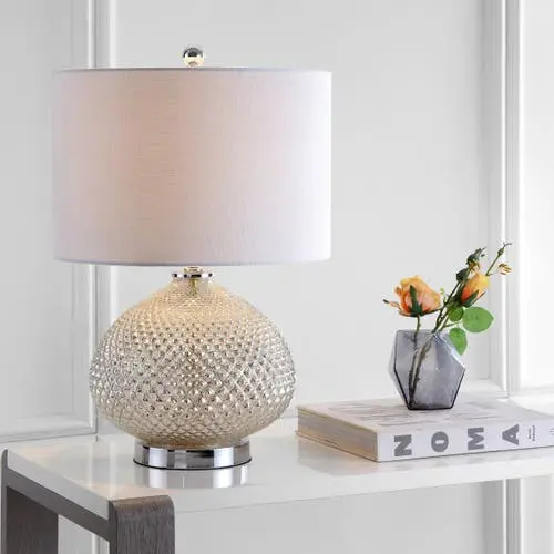 JONATHAN Y Ames Led Glass Table Lamp