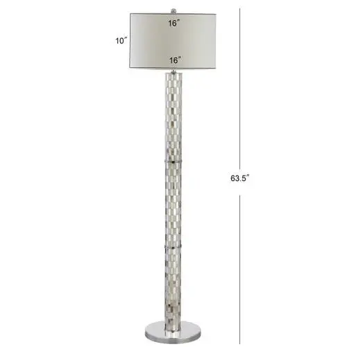 JONATHAN Y Liam Seashell Mosaic Led Floor Lamp