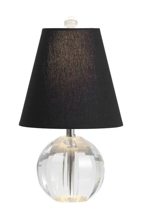 JONATHAN Y Goddard Crystal Ball/metal Led Table Lamp - Clear/black