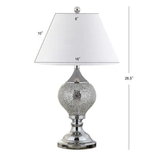 JONATHAN Y Louise Mirrored Led Table Lamp