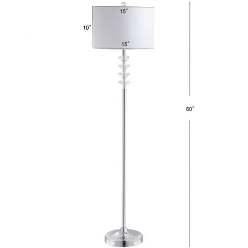 JONATHAN Y Mia Crystal/metal Led Floor Lamp