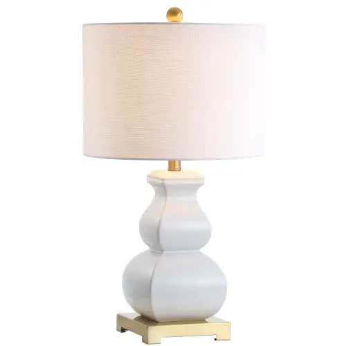 JONATHAN Y Vienna Ceramic Led Table Lamp - White