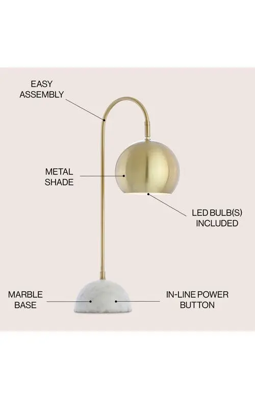 JONATHAN Y Stephen Metal/marble Led Table Lamp