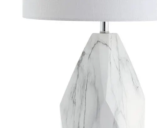 JONATHAN Y Oslo Ceramic Marble/crystal Led Table Lamp