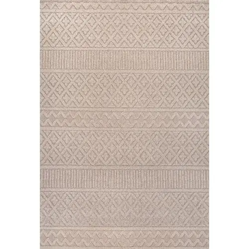 JONATHAN Y Ormond High-low Modern Trellis Geometric Indoor/outdoor Area Rug - Beige/gray