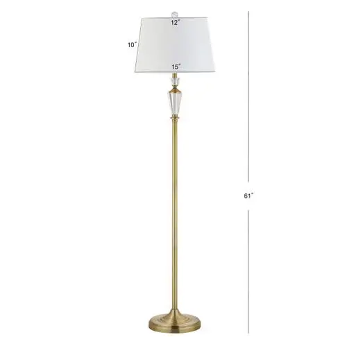 JONATHAN Y Harper Crystal / Metal Led Floor Lamp