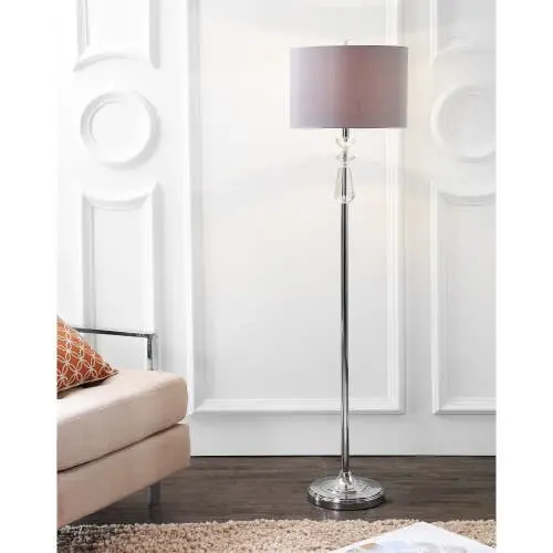 JONATHAN Y Layla Crystal / Metal Led Floor Lamp