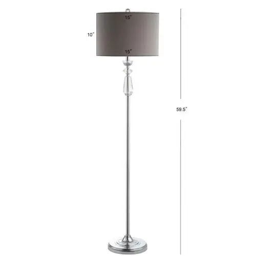 JONATHAN Y Layla Crystal / Metal Led Floor Lamp