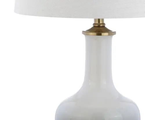 JONATHAN Y Gradient Ceramic/brass Led Table Lamp - White/gray