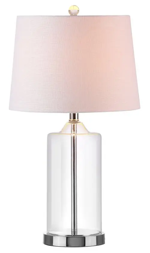 JONATHAN Y Walsh Glass Led Table Lamp