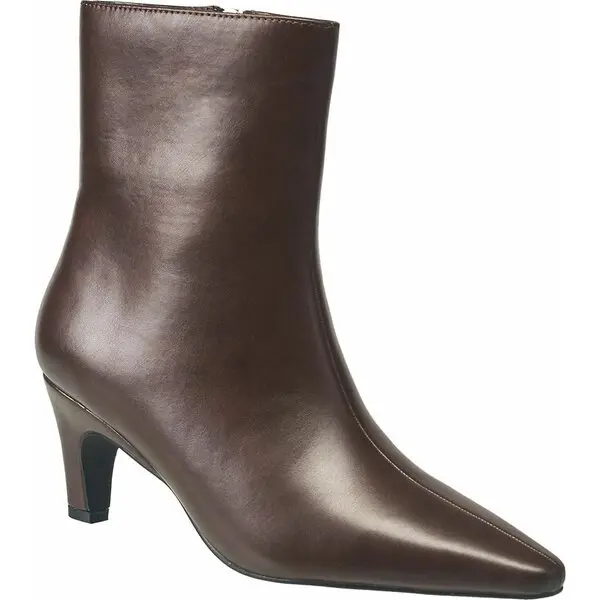 French Connection Alex Kitten Heel Ankle Boot - Chocolate