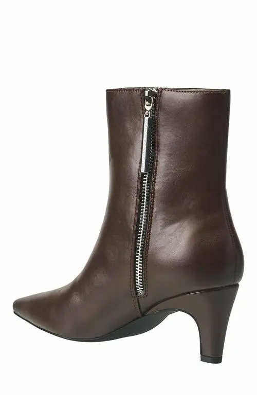 French Connection Alex Kitten Heel Ankle Boot - Chocolate