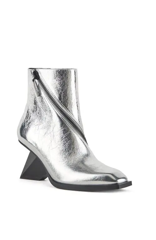 United Nude Rockit Zip Bootie - Silver