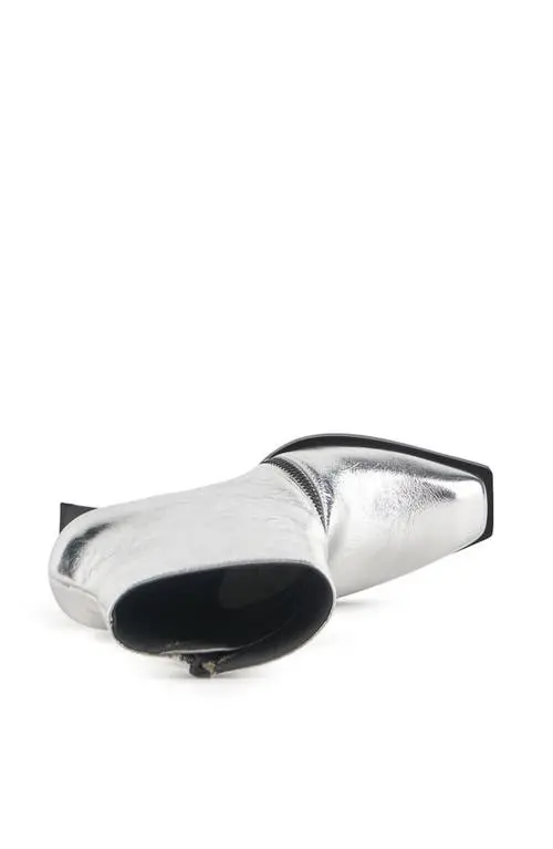 United Nude Rockit Zip Bootie - Silver