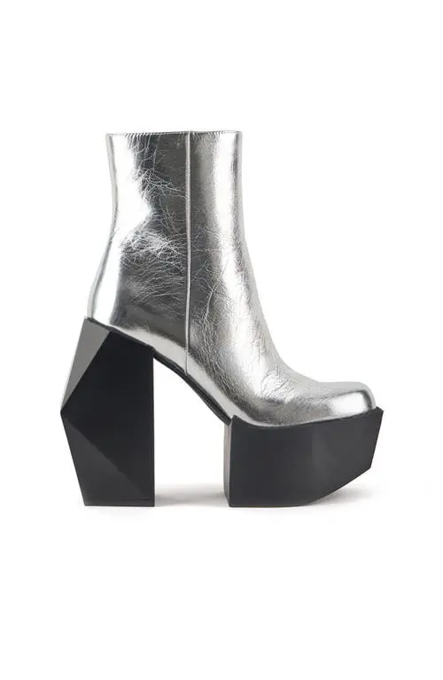 United Nude Stage Platform Boots - Silver
