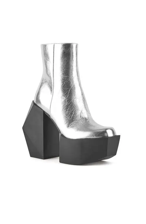 United Nude Stage Platform Boots - Silver