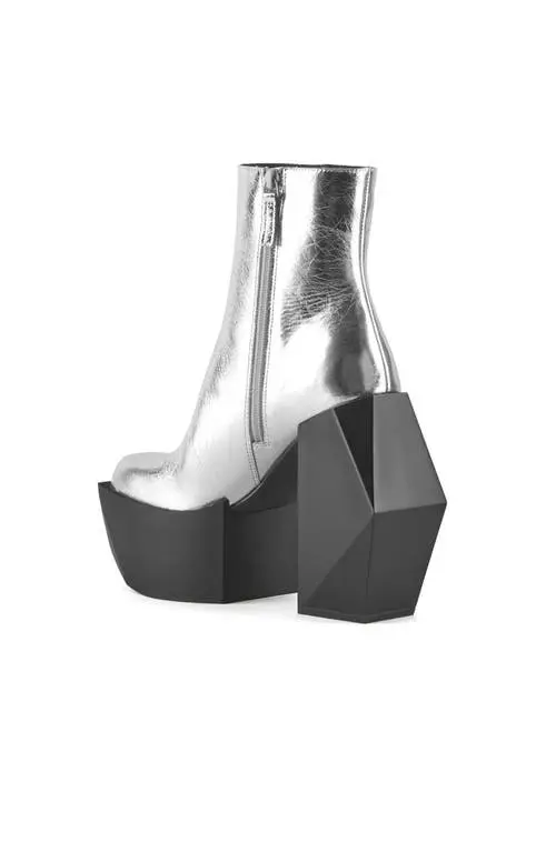 United Nude Stage Platform Boots - Silver