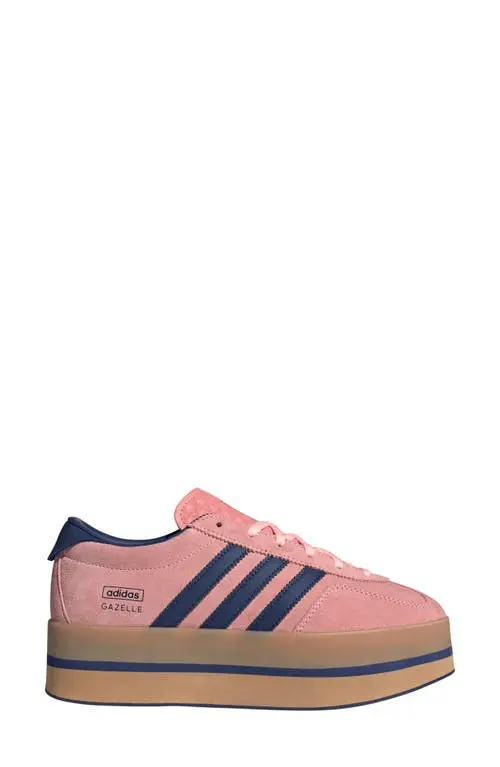 Adidas Gazelle Stack Platform Sneaker - Pink/victory Blue/gum