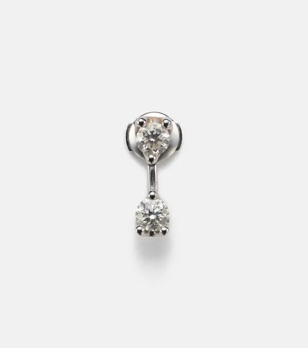 ANITA KO 18kt White Gold Single Diamond Earring - Silver
