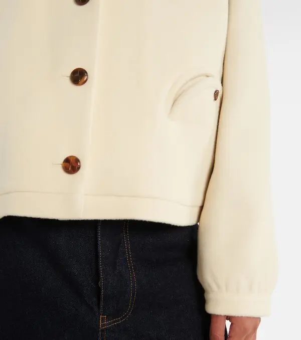 BLAZÉ MILANO Gliss Wool And Cashmere-blend Jacket - White