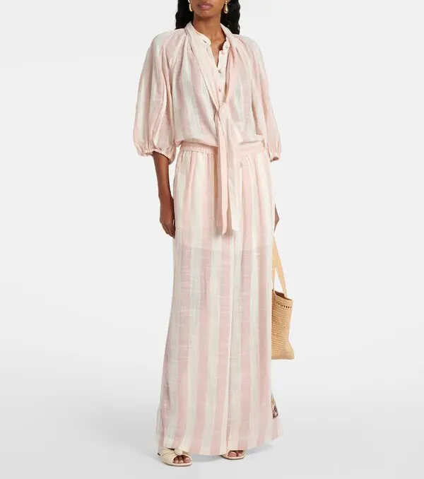 Zimmermann Acacia Striped Wide-leg Pants