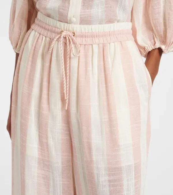 Zimmermann Acacia Striped Wide-leg Pants