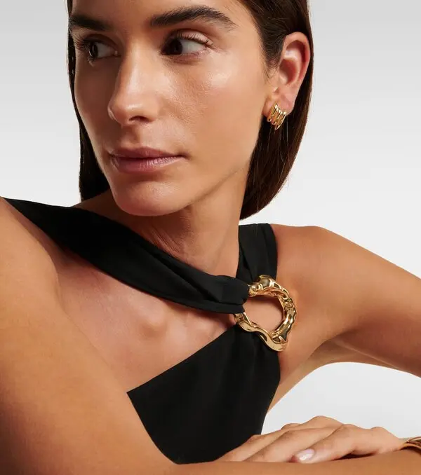 ANITA KO Clair Small 18kt Yellow Earrings
