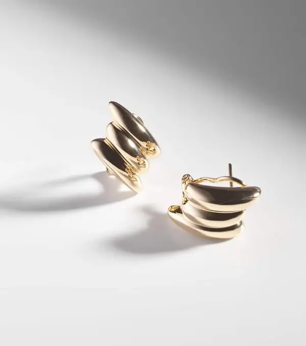 ANITA KO Clair Small 18kt Yellow Earrings