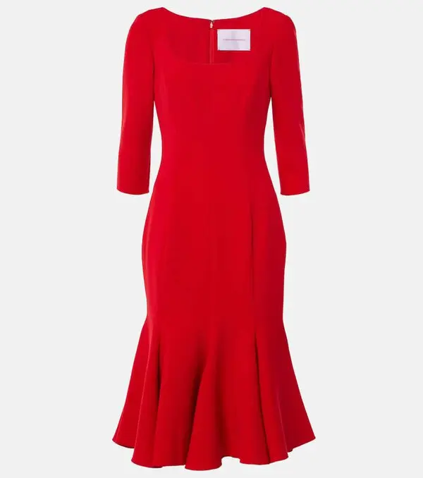 Carolina Herrera Crepe Midi Dress