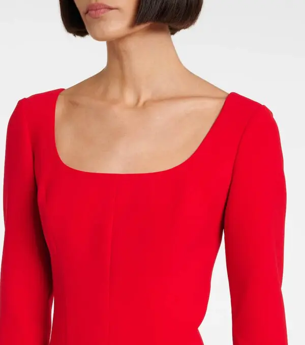 Carolina Herrera Crepe Midi Dress