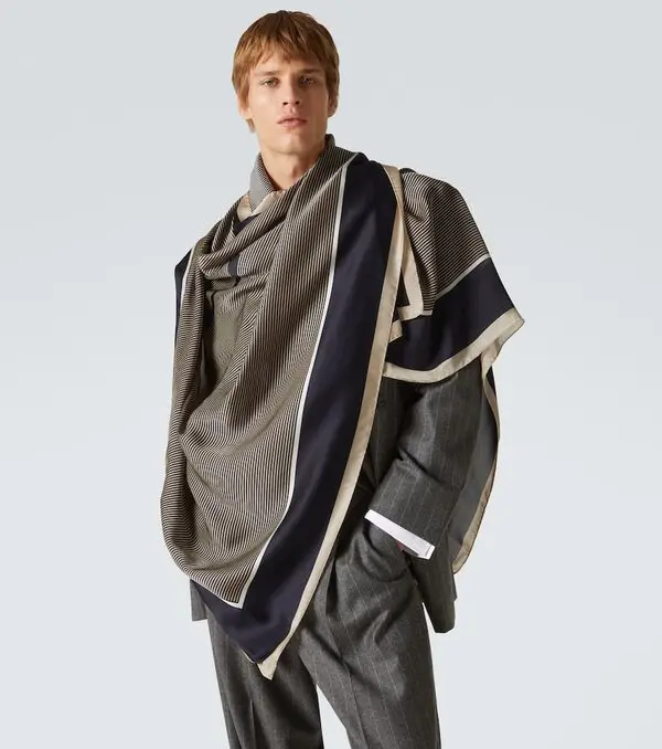 Saint Laurent Cassandre Silk Charmeuse Scarf