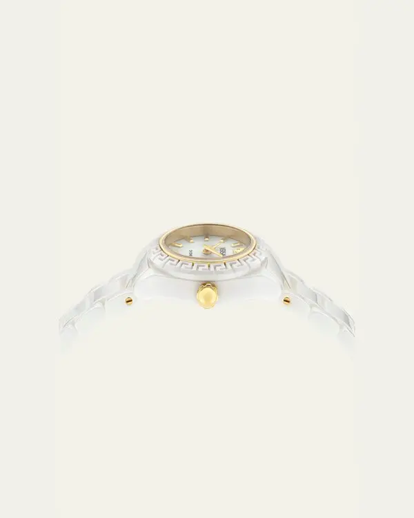 Versace 28mm Dv One Watch With Bracelet Strap - White