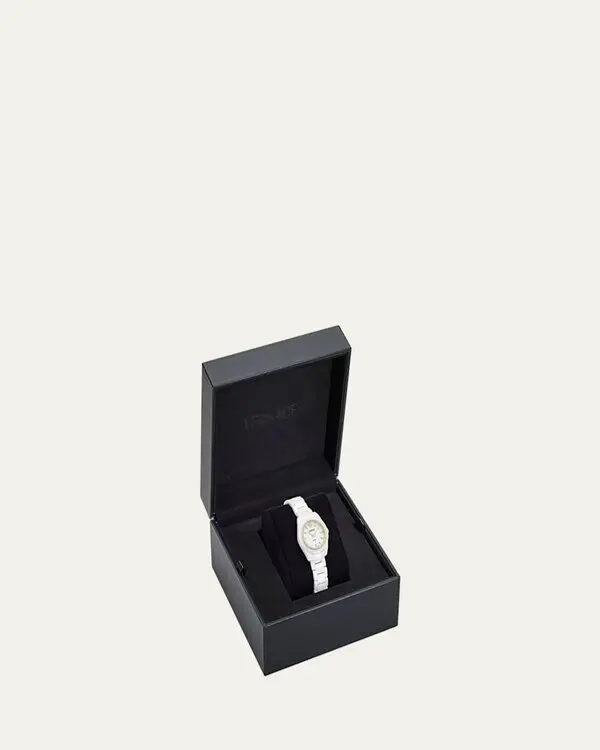 Versace 28mm Dv One Watch With Bracelet Strap - White
