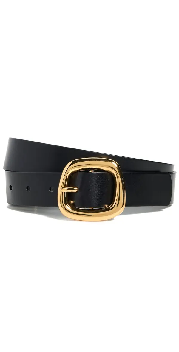 Madewell Sculptural Buckle Belt - True Black