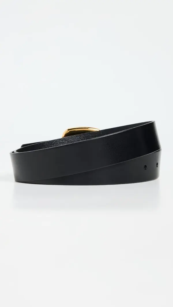 Madewell Sculptural Buckle Belt - True Black