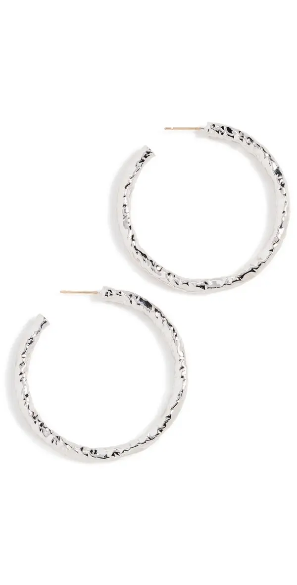 JENNIFER FISHER 1.5 Hailey Baby Hoop Earrings - Silver