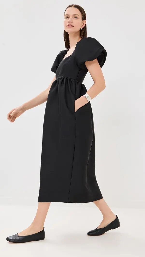 aligne black dress Lyra Linen Mini Dress