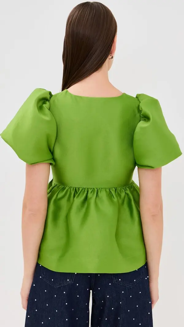 ALIGNE Allanah Puff-sleeve Peplum Top